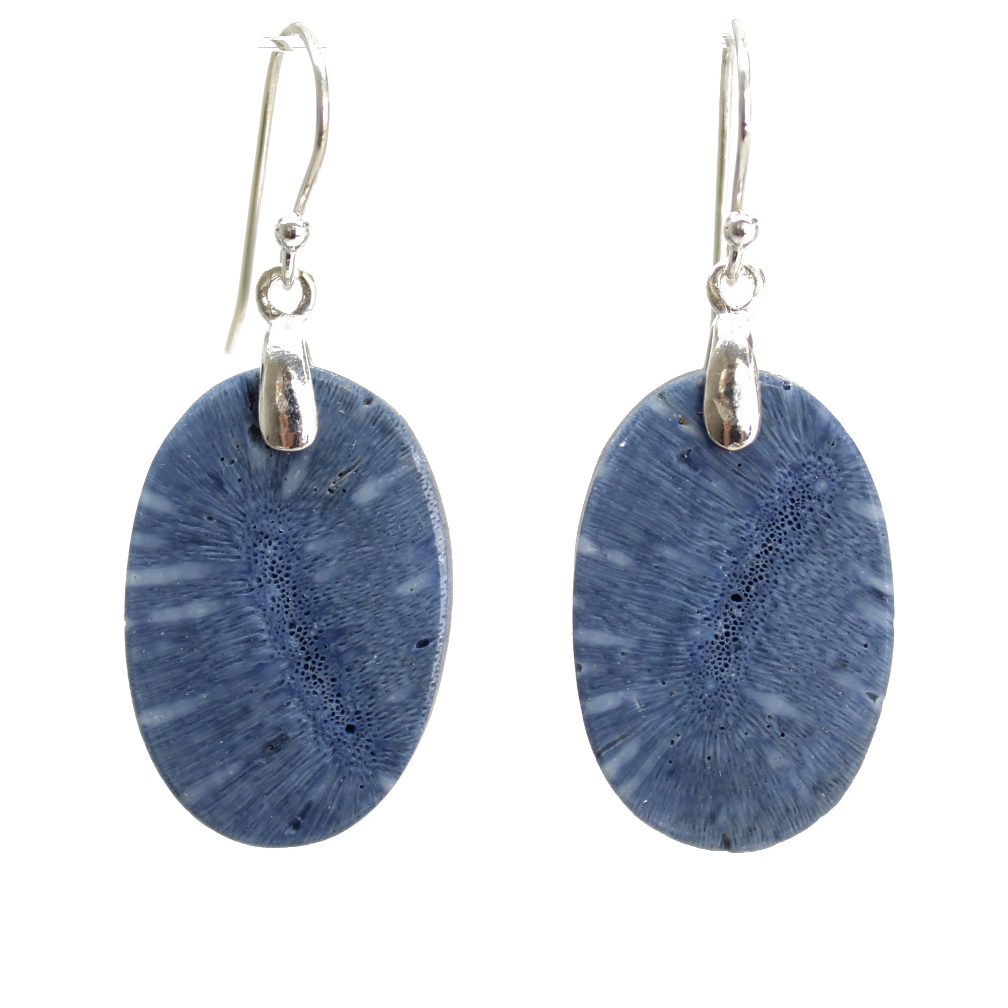 Blue coral earrings store