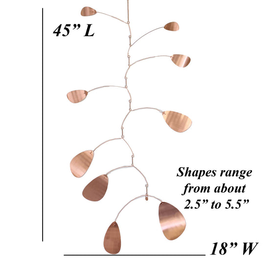 Handcrafted Kinetic Copper Mobile 45" – Kathy Bankston