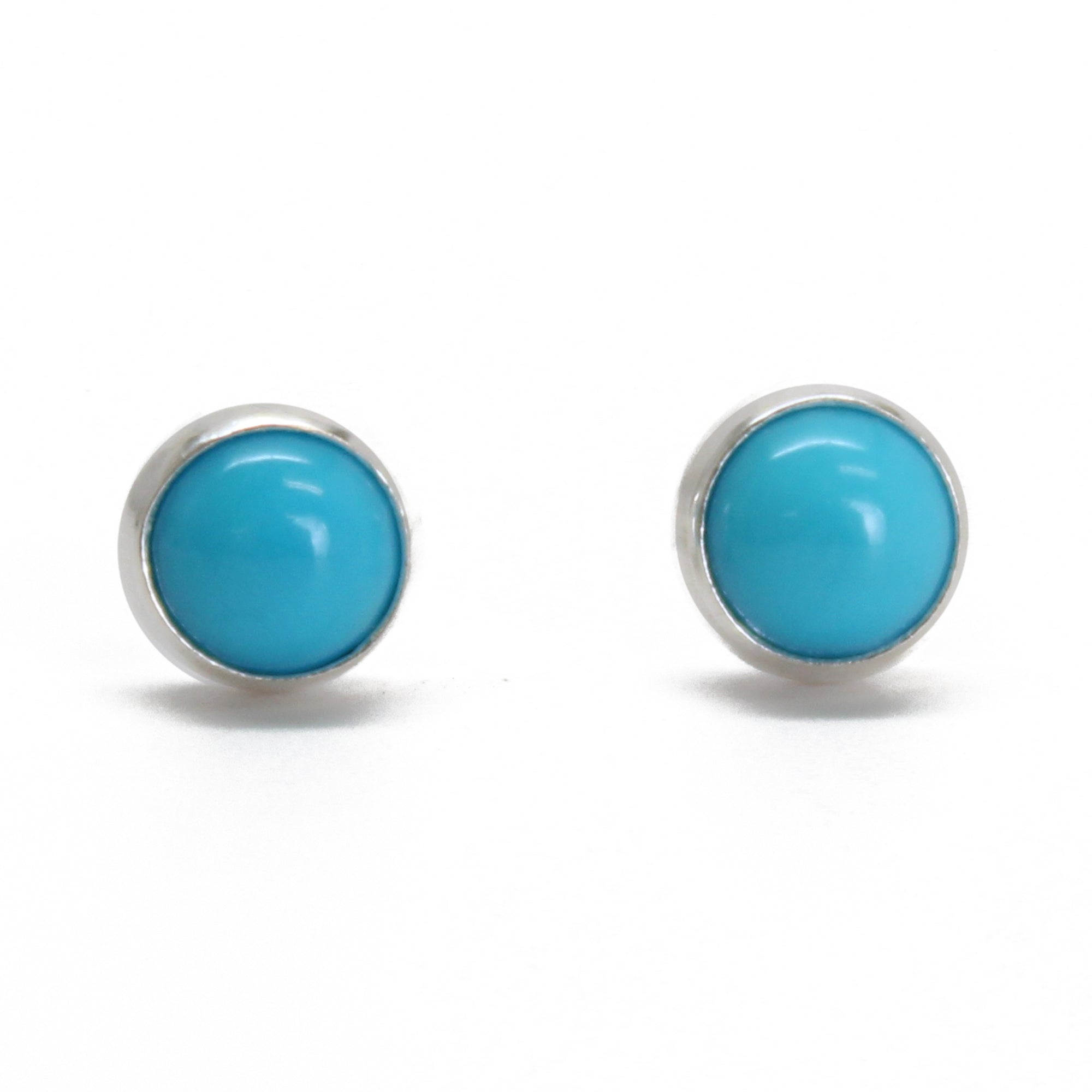 Small 4mm Blue Turquoise Stud Earrings – Kathy Bankston